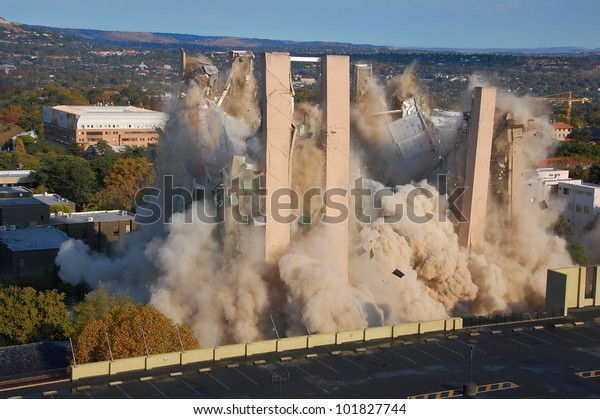 Building Demolition By Implosion Image 8 Stock Photo (Edit Now) 101827744