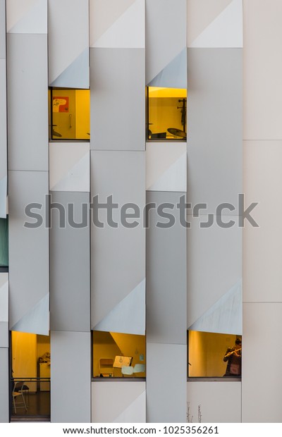 Building Facade Lighted Windows Stock Photo 1025356261 | Shutterstock