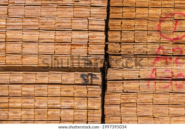 Building Timber Piled Material Storage Area Stock Photo 1997395034 ...