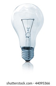 Light Bulb On Isolated White Background Stock Photo 210129442 ...
