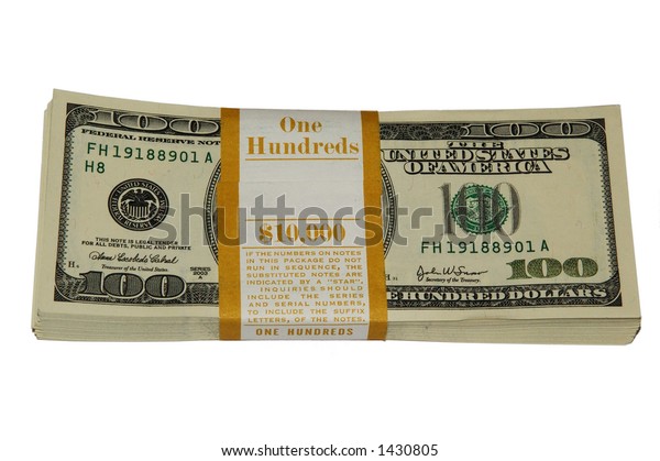Bundle Bank Notes Isolated Stock Photo 1430805 | Shutterstock