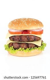 Classic American Hamburger Without Cheese Stock Photo 1468997309 ...