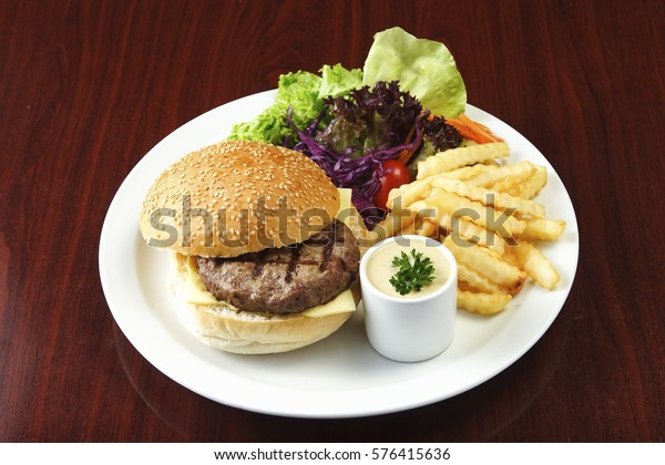 Burger Set Stock Photo (Edit Now) 576415636