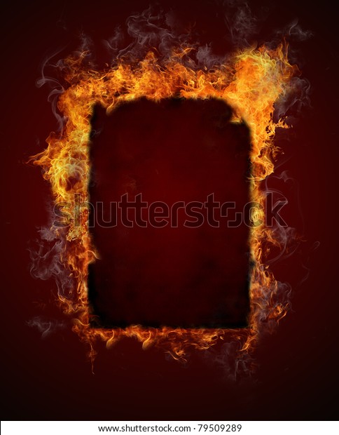 Burning Fire Frame Stock Photo (Edit Now) 79509289