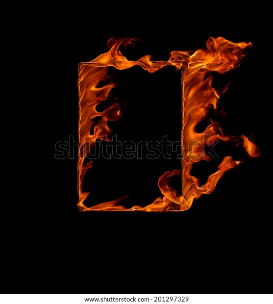 Burning Fire Frame Black Background Stock Photo 201297329 | Shutterstock