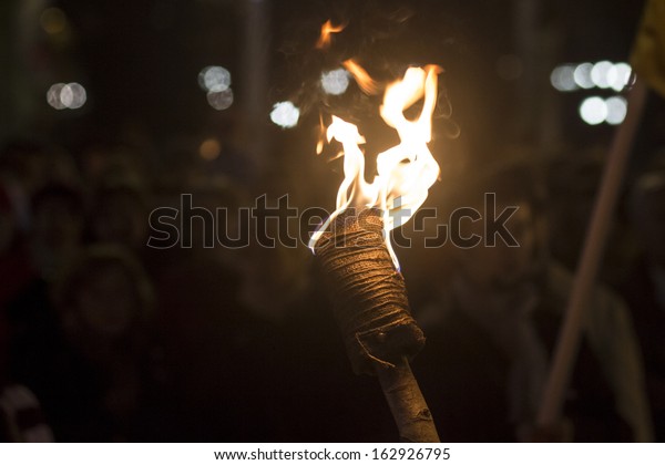 Burning Torch Night Stock Photo 162926795 | Shutterstock