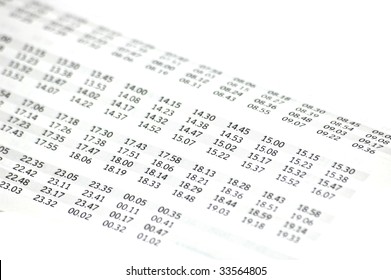 Bus Timetable Background Stock Photo 33564805 | Shutterstock