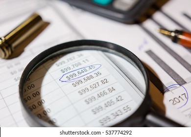 Business Documents Analysis Calculation Graphics Chart Stock Photo ...