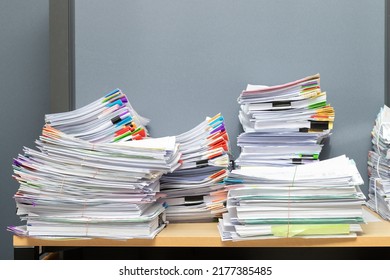 Business Documents Stack On Table Report Stock Photo 2177385485 ...