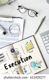 Business Execution Implementation Process Workflow Stock Photo ...