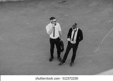 Business Man Checking Objects Glasses Shirt Stock Photo 512372230 ...