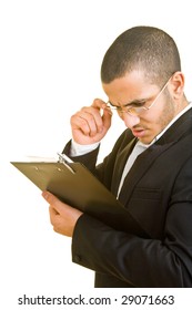 Business Man Looking Checklist Stock Photo 29071663 | Shutterstock