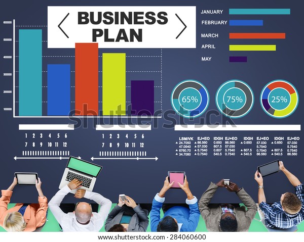 Business Plan Bar Graph Data Development Stock Photo 284060600 ...
