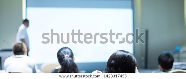 Business Presentation Being Given By Tech Stock Photo 1423317455 ...