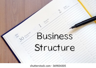 Business Structure Text Concept Write On Foto de stock 369834305 ...