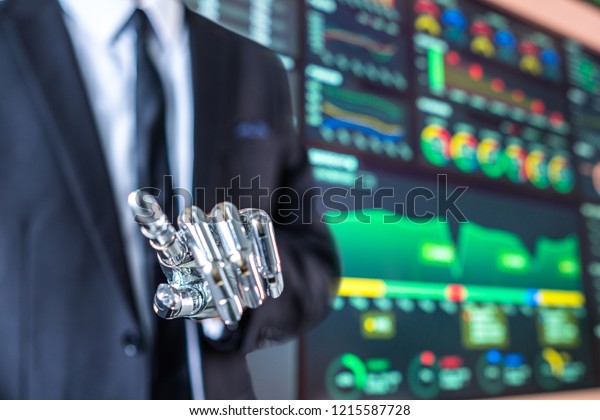 Businessman Data Background Stock Photo (Edit Now) 1215587728