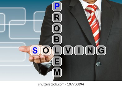 Businessman Hand Text Problem Solving Stock Photo 107750894 | Shutterstock