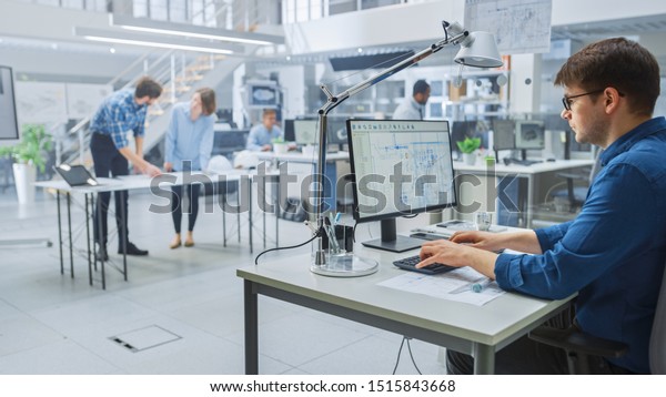Busy Engineering Facility Diverse Group Engineers Stock Photo (Edit Now ...