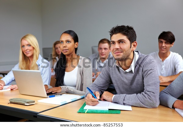 Busy Students Learning University Class Stock Photo (Edit Now) 85257553