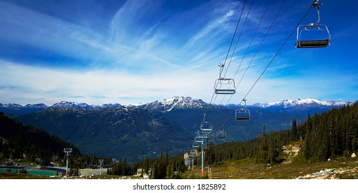 Cable Carts Pine Trees Snow Peaks Stock Photo 1825892 | Shutterstock