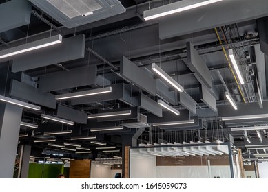 Cable Trays On Ceiling Painted Dark Stock Photo (Edit Now) 1645059073