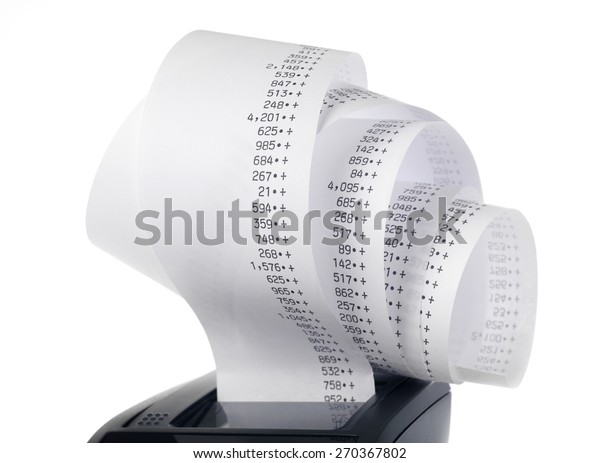 Calculator Roll Adding Machine Tape Stock Photo 270367802 | Shutterstock