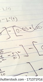 Calculus Work On Lined Paper Stock Photo 1713719167 | Shutterstock