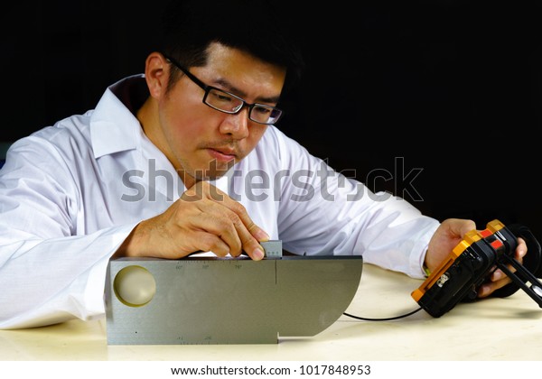 Calibration Angle Beam Probe Calibration Block Stock Photo 1017848953 ...