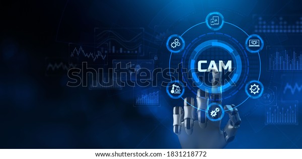 Cam Computer Aided Manufacturing Engineering System Stock Photo ...