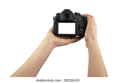 Hands Holding Camera On White Backgroundinclude Stock Photo (Edit Now ...