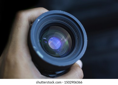 Camera Lens Reflections Black Background Stock Photo 1502906366 ...
