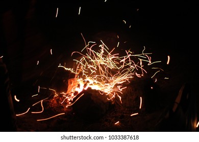 Campfire Flame Tiny Sparks Stock Photo 1033387618 | Shutterstock