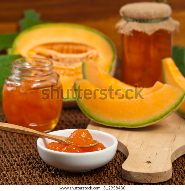 Cantaloupe Melon Compote Jam Selective Soft Stock Photo 312958430 ...