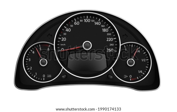 Car Dashboard Auto Speedometer Panel Isolated Stock Photo 1990174133 ...
