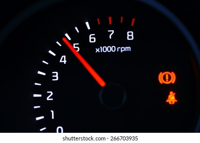 Car Dashboard Speedometer Tachometer Macro Foto de stock 278705186 ...
