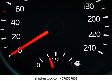 Car Dashboard Speedometer Tachometer Macro Stock Photo 276559832 ...