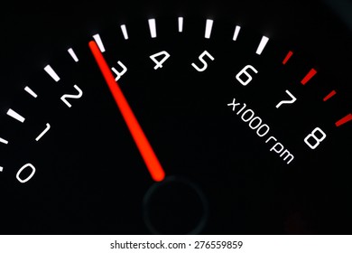 Car Dashboard Speedometer Tachometer Macro Stock Photo 276559859 ...
