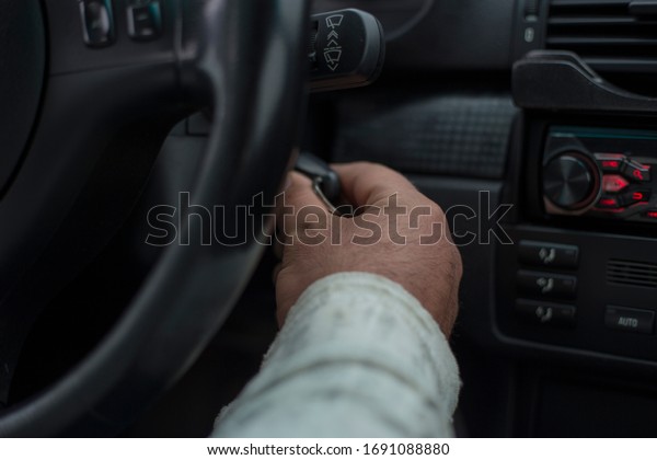 Car Driver Starting Engine Start Stock Photo 1691088880 | Shutterstock
