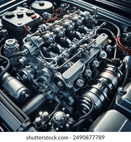 Real Custom Muscle Car Engine Popping AI-generated image 2572762005 ...
