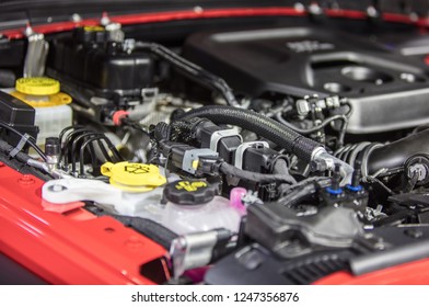 Car Engine Compartment Opened Stock Photo 1250472580 | Shutterstock
