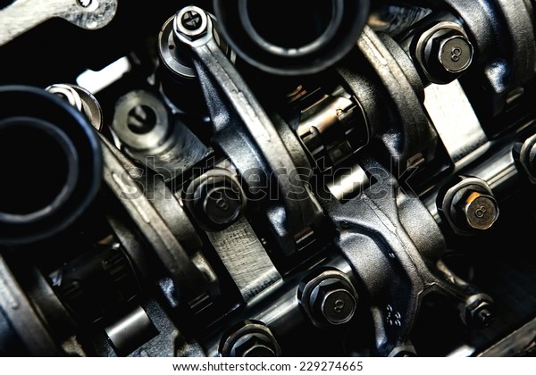 Car Engine Inside View Isolated Over Stock Photo (Edit Now) 229274665