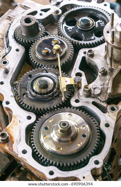 Car Engine Inside View Isolated Over Stock Photo 690906394 | Shutterstock
