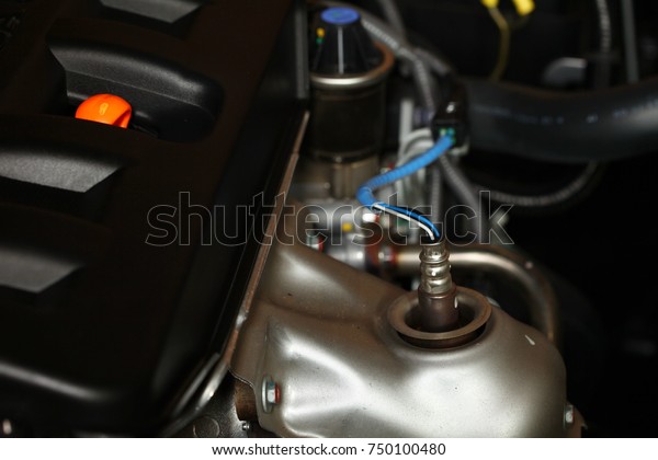 Car Engine Sensor Represent Vehicle Part Stock Photo 750100480 ...