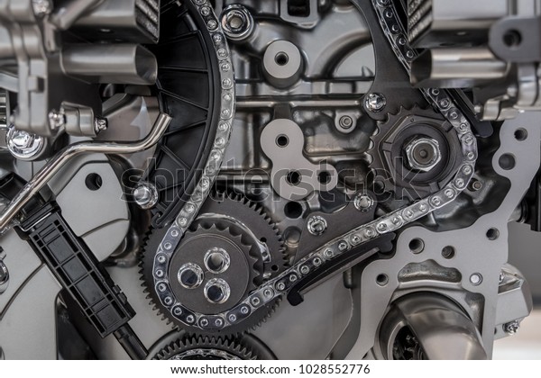 Car Engine Timing Chain System Stock Photo 1028552776 | Shutterstock