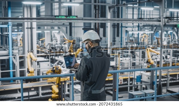 Car Factory Engineer Work Uniform Using Stock Photo 2072431865 ...