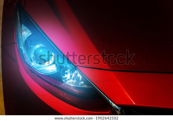 Car Headlight Reflection Technology Led System Stock Photo 1902642502 ...