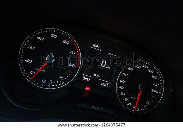 Car Inside Speedometer Stock Photo 1264075477 | Shutterstock
