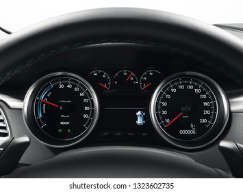 Car Instrument Panel Dashboard Closeup Visible Stock Photo 607103279 ...