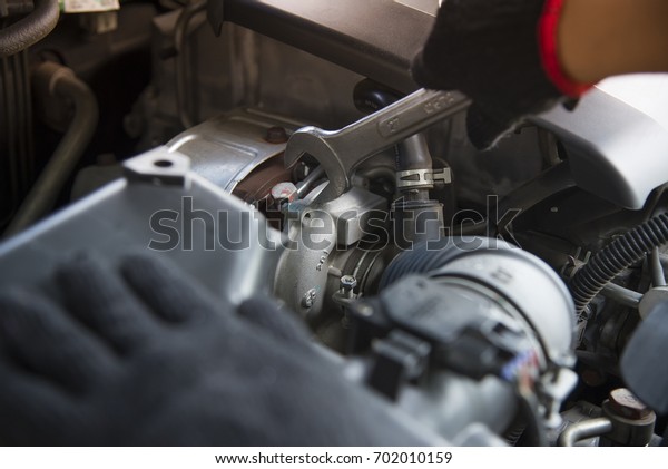 Car Service Fitting Car Engine Wrench Stock Photo 702010159 | Shutterstock