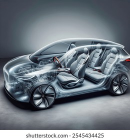 Car Translucent Bodywork Design Visualization Interior AI-generated ...